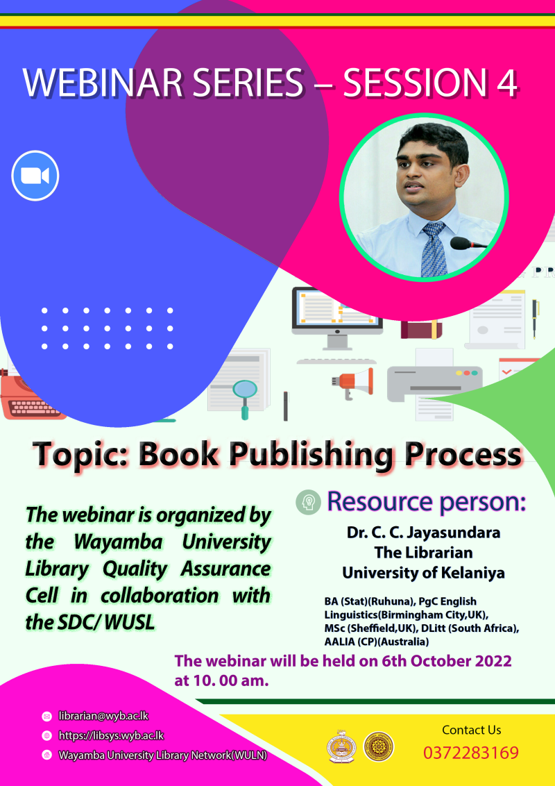 Webinar Series – Session 4: Book Publishing Process – WULN